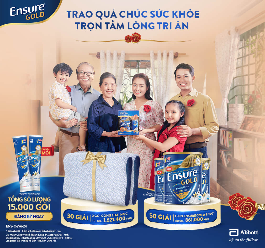 Ưu đãi hấp dẫn từ Ensure Gold cải tiến mới